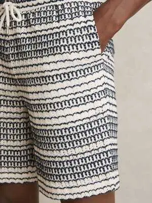 REISS Haze Crochet Drawstring Shorts