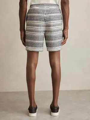 REISS Haze Crochet Drawstring Shorts