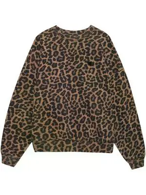 ANINE BING Leopard Print Sweatshirt - Brown