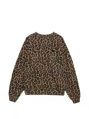 ANINE BING Leopard Print Sweatshirt - Brown