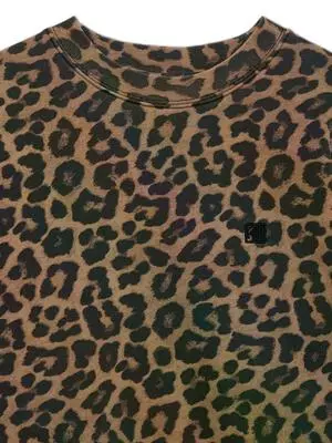 ANINE BING Leopard Print Sweatshirt - Brown