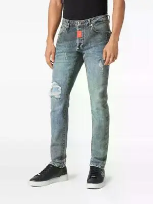 Philipp Plein Distressed-effect Jeans - Blue