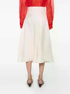 Fendi Ff Silk Midi Skirt