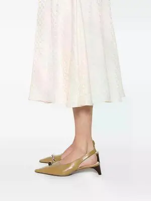 Fendi Ff Silk Midi Skirt