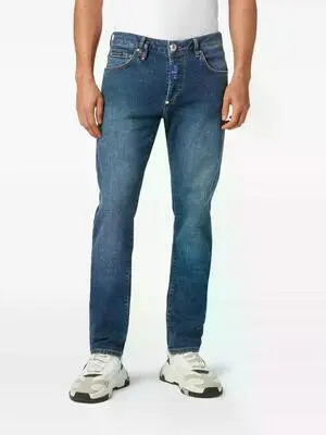 Philipp Plein Logo-plaque Jeans - Blue