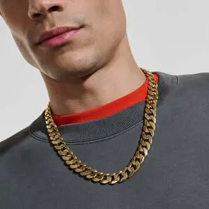 John Hardy Curb Chain Necklace 14mm - Gold