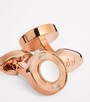 BABETTE WASSERMAN LONDON Rose Gold-plated Mother-of-pearl Cufflinks
