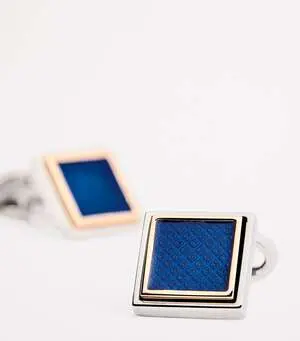 BABETTE WASSERMAN LONDON Rhodium-plated Square Cufflinks
