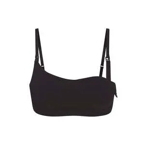 SKIMS Maternity Nursing Scoop Bralette | Black | | Cotton Jersey - Soot