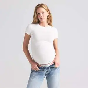 SKIMS Cotton Jersey Maternity T-shirt - Marble