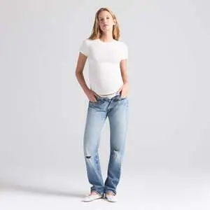 SKIMS Cotton Jersey Maternity T-shirt - Marble