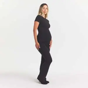 SKIMS Cotton Jersey Maternity T-shirt - Soot