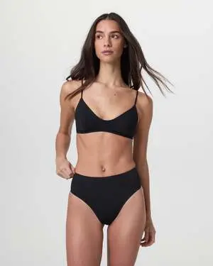 Vuori High Waisted Bikini Bottom Black