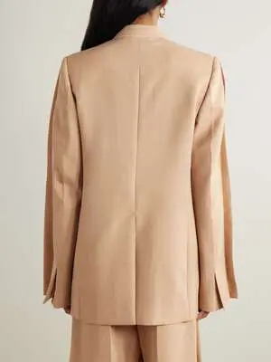 Victoria Beckham Wool-blend Blazer - Beige
