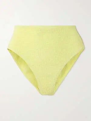 Tory Burch Shirred High-rise Bikini Briefs
