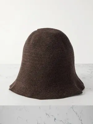 THE ROW Jashi Linen-blend Bucket Hat - Brown