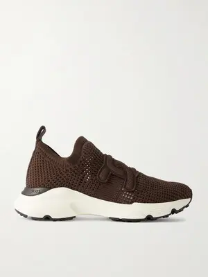 TOD'S Stretch-knit Slip-on Sneakers - Brown