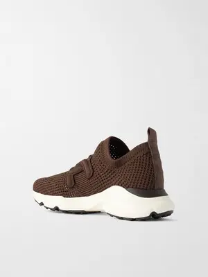 TOD'S Stretch-knit Slip-on Sneakers - Brown