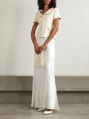SELF-PORTRAIT Belted Embellished Maxi Dress