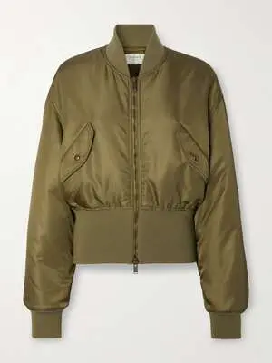 Saint Laurent Shell Bomber Jacket - Green