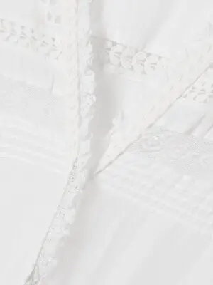MARANT ETOILE Daniva Lace-trimmed Broderie Anglaise Maxi Dress - White