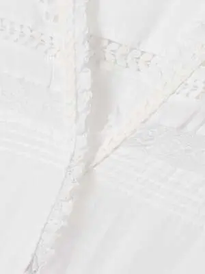 MARANT ETOILE Daniva Lace-trimmed Broderie Anglaise Maxi Dress - White