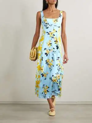 LA LIGNE Floral-print Silk Maxi Dress