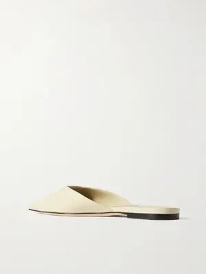 JIMMY CHOO Vivi Lizard-effect Leather Mules - Neutrals