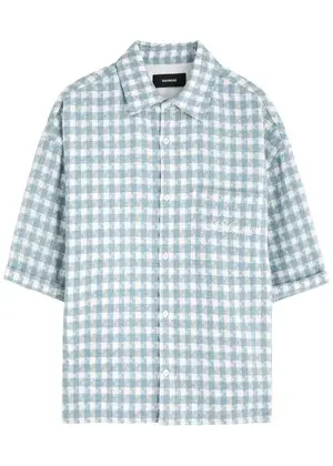 NAHMIAS Plaid-jacquard Woven Shirt