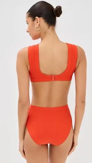 Staud Dolce One-piece Swimsuit - Cayenne