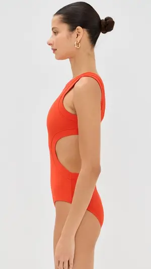 Staud Dolce One-piece Swimsuit - Cayenne