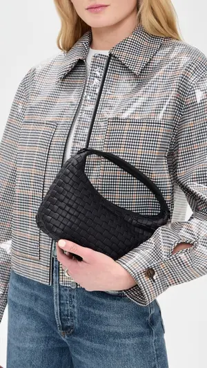 Mz Wallace Mini Woven Hobo Bag - Black