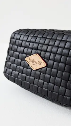 Mz Wallace Mini Woven Hobo Bag - Black