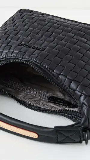 Mz Wallace Mini Woven Hobo Bag - Black