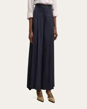 TWP Didi Wool-blend Wide-leg Trousers