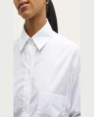 TWP Next Ex Cropped Cotton Shirt - White