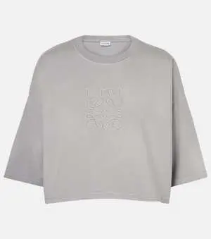 Loewe Cropped Cotton Jersey T-shirt