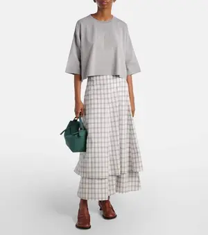 Loewe Cropped Cotton Jersey T-shirt