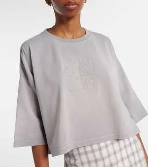 Loewe Cropped Cotton Jersey T-shirt