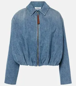 Loewe Draped Denim Jacket - Blue