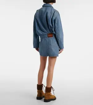 Loewe Draped Denim Jacket - Blue