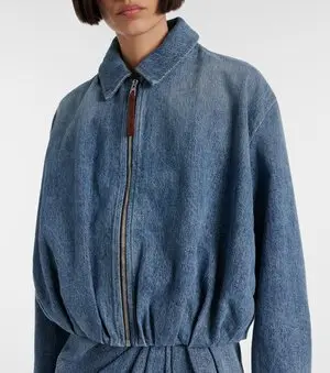 Loewe Draped Denim Jacket - Blue