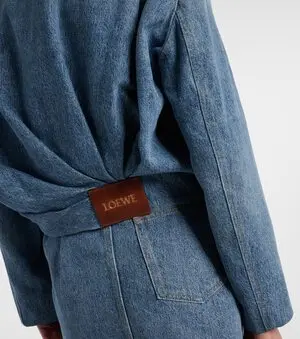 Loewe Draped Denim Jacket - Blue