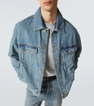 Loewe Anagram Denim Trucker Jacket - Blue