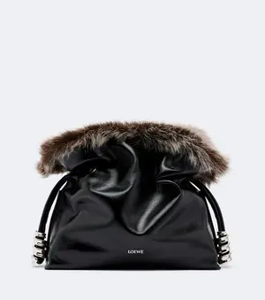 Loewe Flamenco Medium Clutch - Black