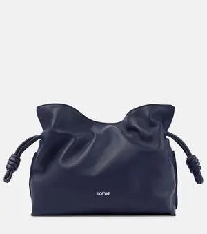 Loewe Flamenco Medium Leather Clutch - Blue