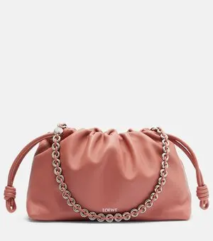 Loewe Flamenco Medium Leather Clutch Pink