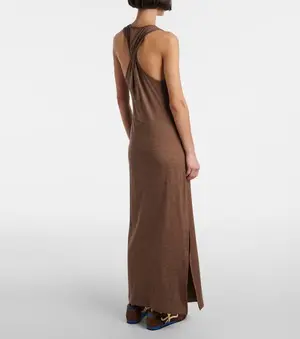 Loewe Anagram Wool-blend Maxi Dress