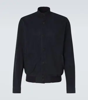 Rubinacci Suede Bomber Jacket