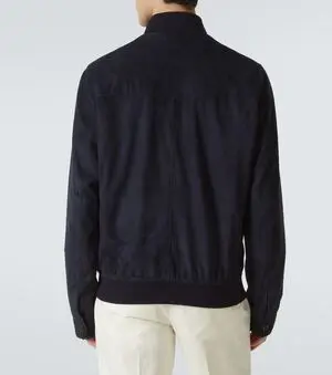 Rubinacci Suede Bomber Jacket